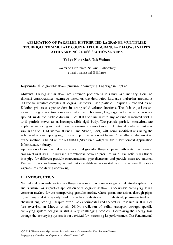Pdf Application Of Parallel Distributed Lagrange Multiplier Technique To Simulate Coupled