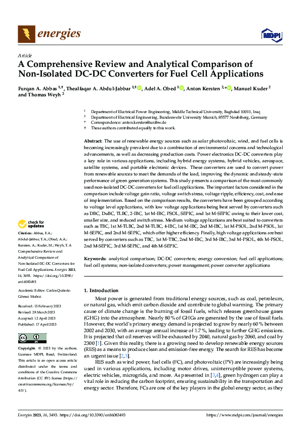 (PDF) Comparative Analysis of DC-DC Converters