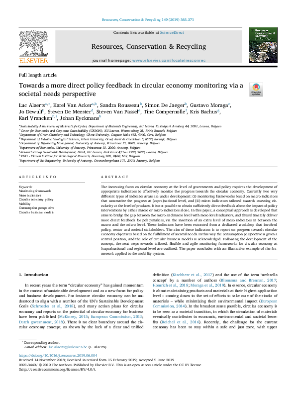 (PDF) Towards a more direct policy feedback in circular economy ...