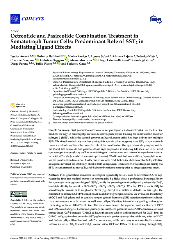 (PDF) Octreotide and Pasireotide Combination Treatment in Somatotroph ...