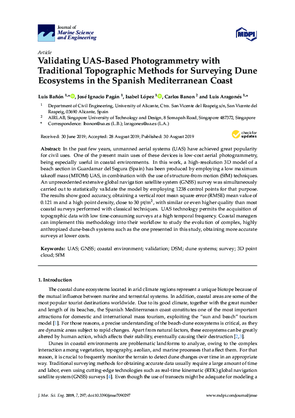 (PDF) Validating UAS-Based Photogrammetry with Traditional Topographic ...