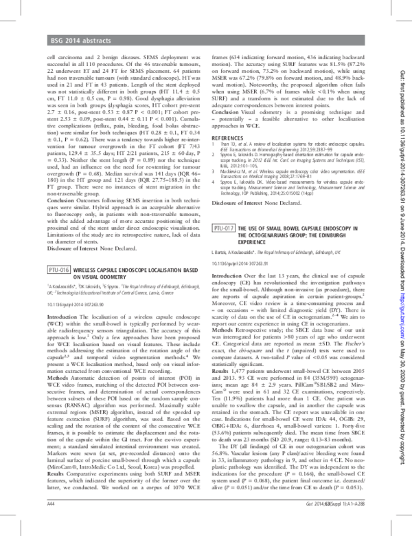 Pdf Ptu 017 The Use Of Small Bowel Capsule Endoscopy In The