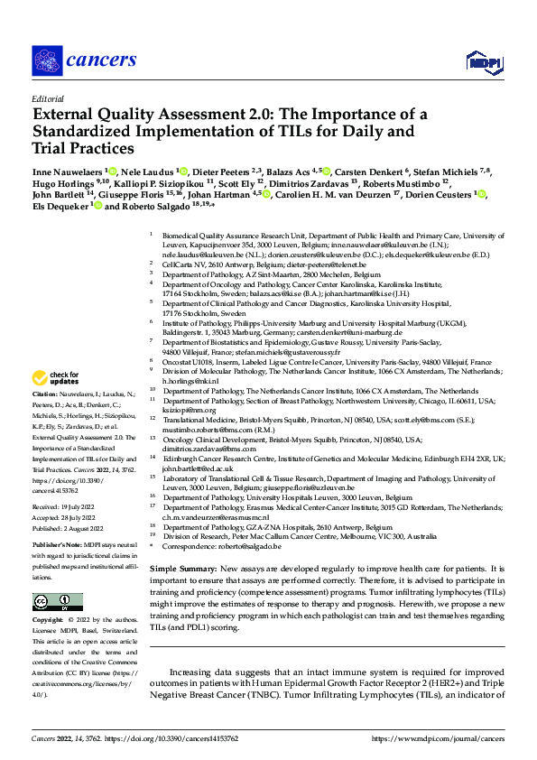 (PDF) External Quality Assessment 2.0: The Importance of a Standardized ...