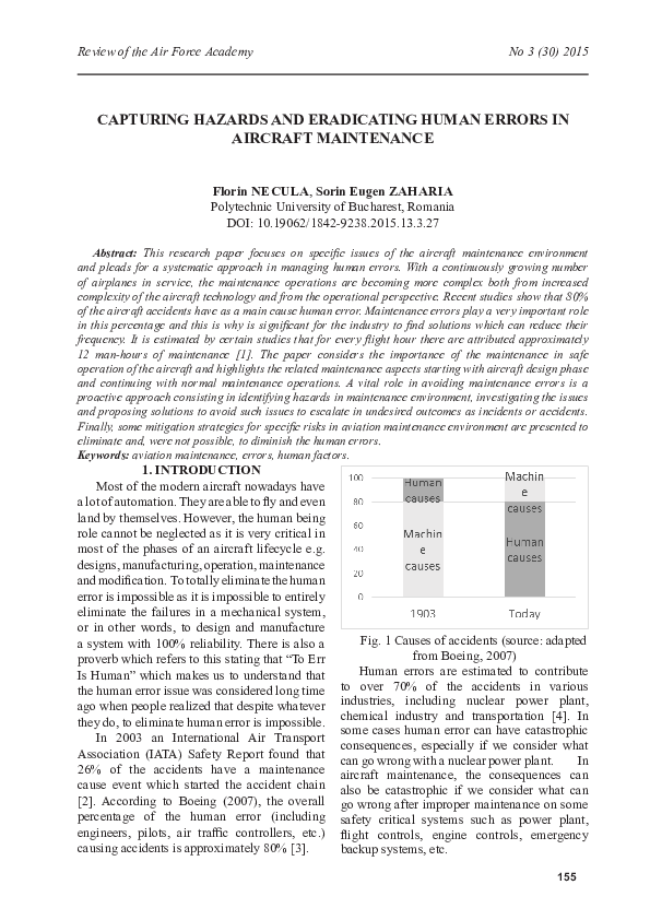 (PDF) Capturing Hazards and Eradicating Human Errors in Aircraft ... (PDF) Capturing Hazards and Eradicating Human Errors in Aircraft ...