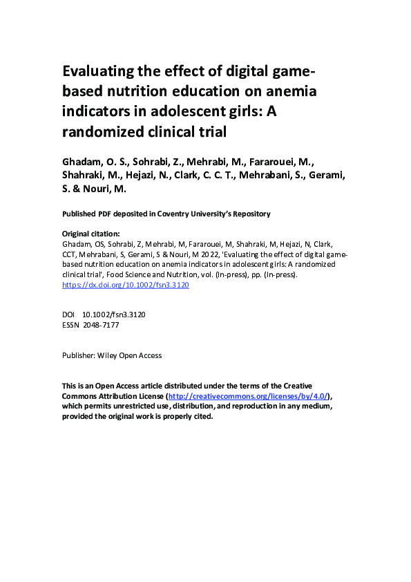 (PDF) Evaluating the effect of digital game‐based nutrition education ...