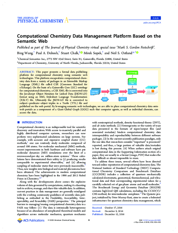 (PDF) Computational Chemistry Data Management Platform Based on the ...
