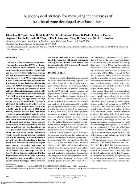 (PDF) A geophysical strategy for measuring the thickness of the ...