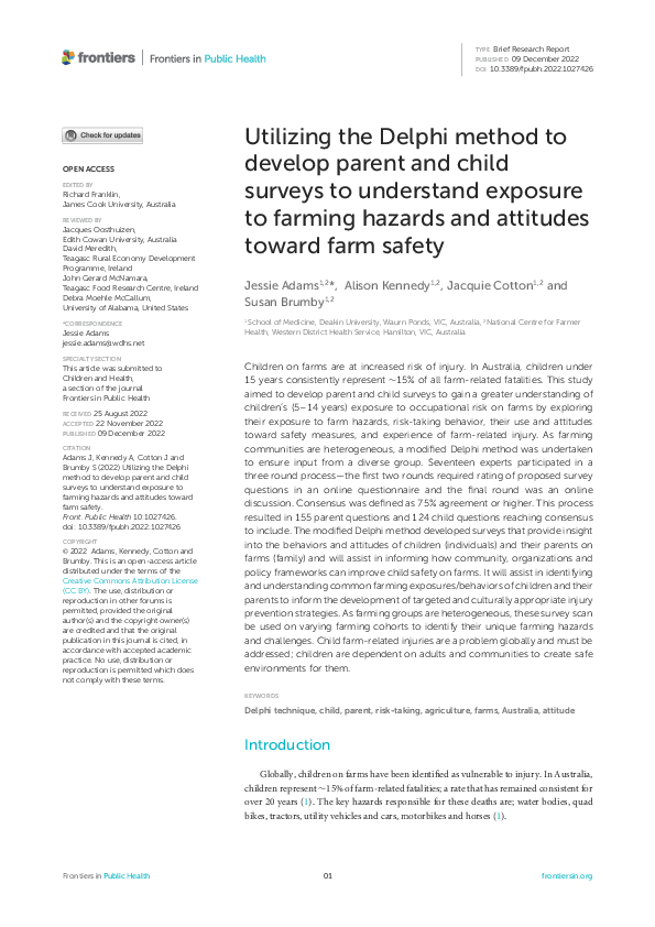(PDF) Utilizing the Delphi method to develop parent and child surveys to understand exposure to ...