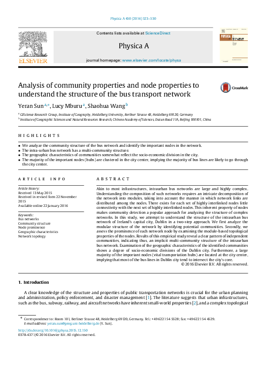 (PDF) Analysis of community properties and node properties to ...
