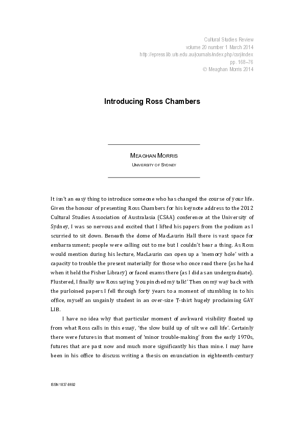 (PDF) Introducing Ross Chambers