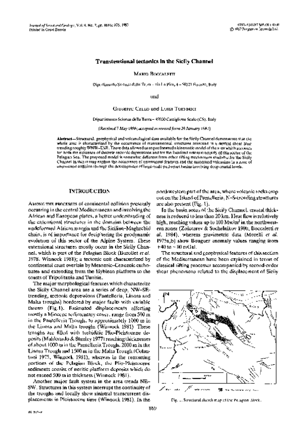 (PDF) Transtensional tectonics in the Sicily Channel