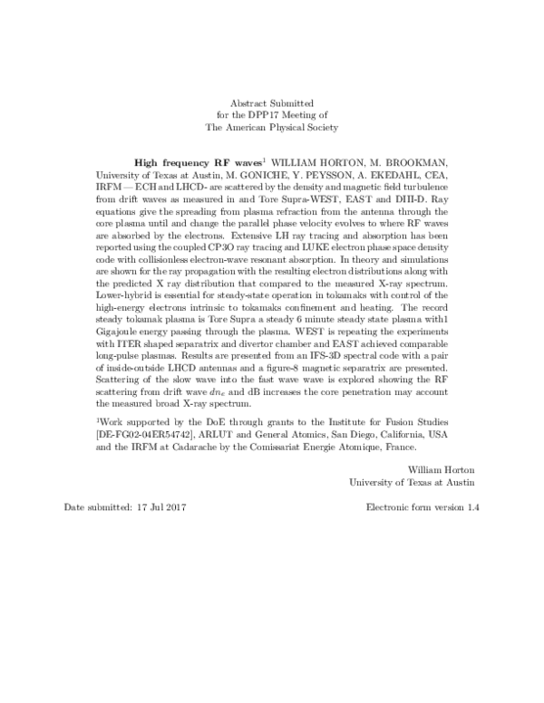(PDF) High frequency RF waves