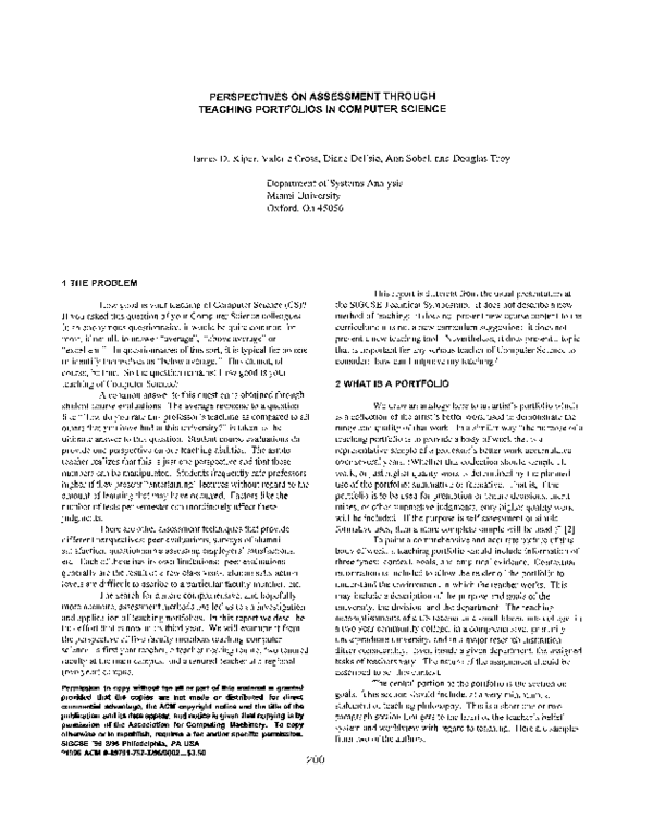 (PDF) Perspectives on assessment through teaching portfolios in ...