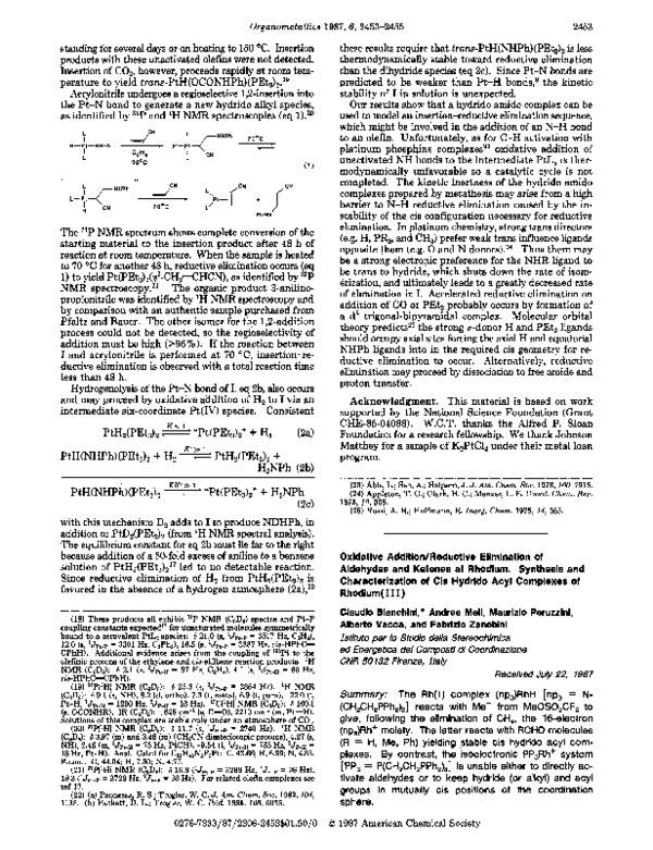 (PDF) Oxidative addition/reductive elimination of aldehydes and ketones ...
