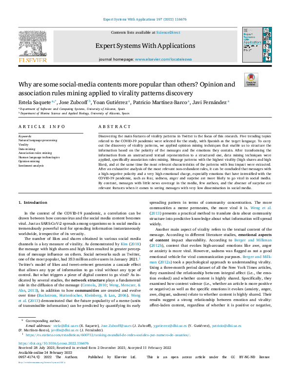 (PDF) Why are some social-media contents more popular than others ...