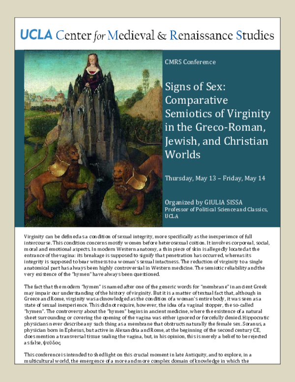 (PDF) From Signs to Symbols: Bridal Virginity and the Ritualization of ...