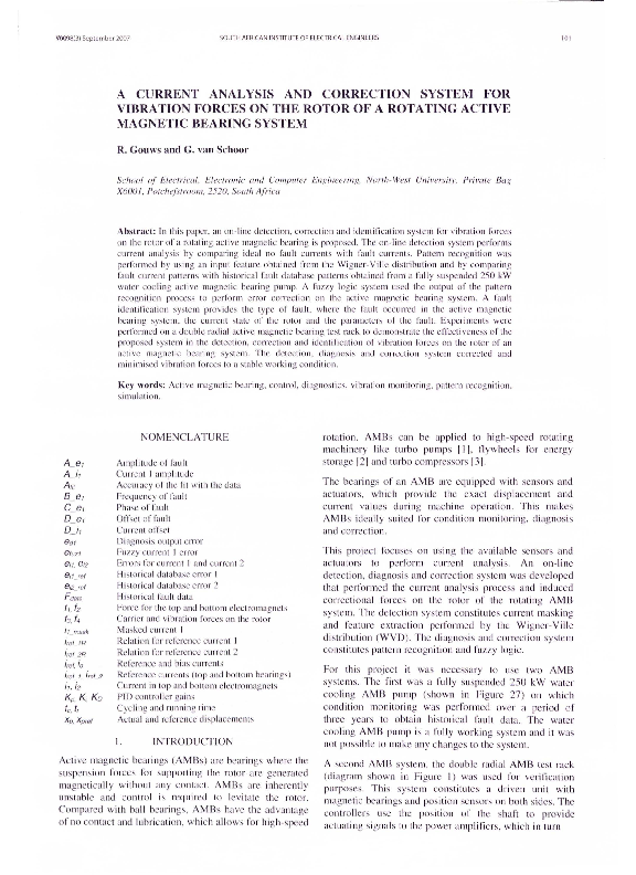 (PDF) A current analysis and correction system for vibration forces on the rotor of a rotating ...