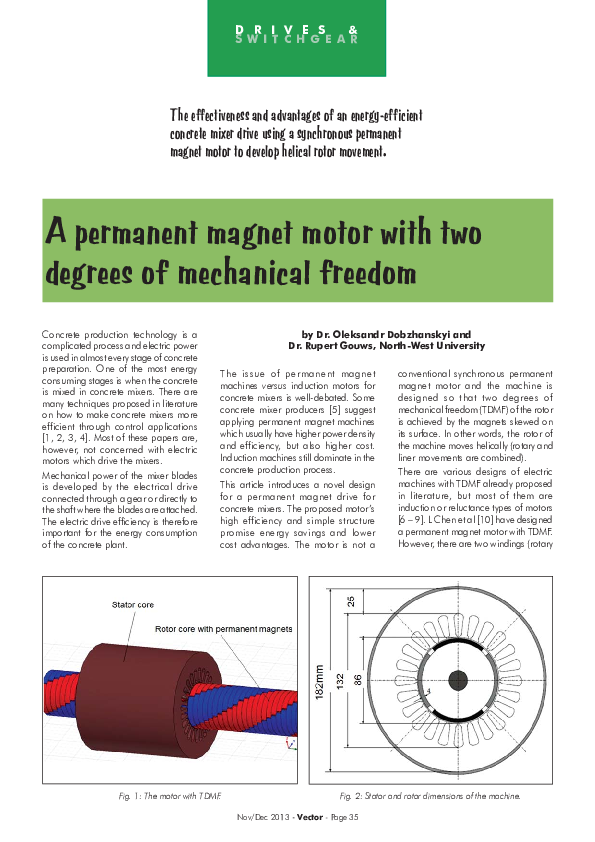 (PDF) A permanent magnet motor with two degrees of mechanical freedom