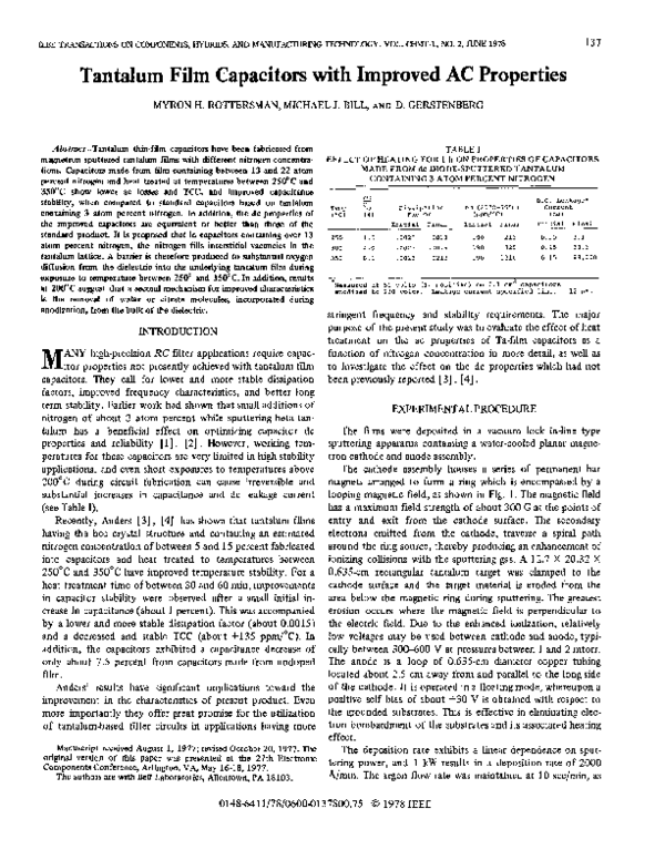 (PDF) Tantalum Film Capacitors with Improved AC Properties