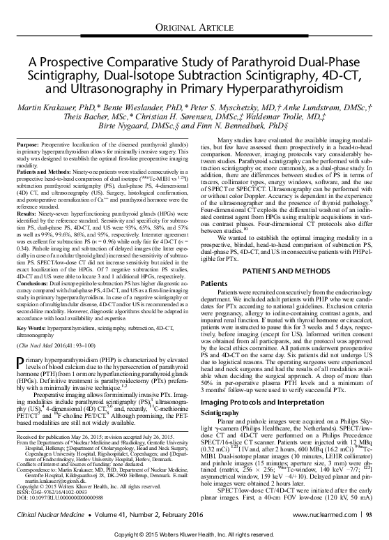 (PDF) A Prospective Comparative Study of Parathyroid Dual-Phase ...