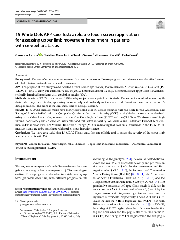 (PDF) 15-White Dots APP-Coo-Test: a reliable touch-screen application ...