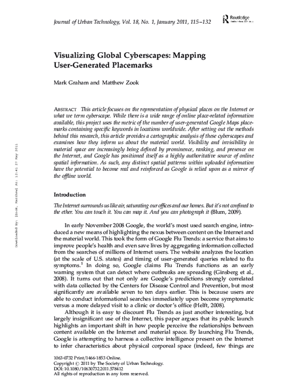 (PDF) Visualizing Global Cyberscapes: Mapping User-Generated Placemarks