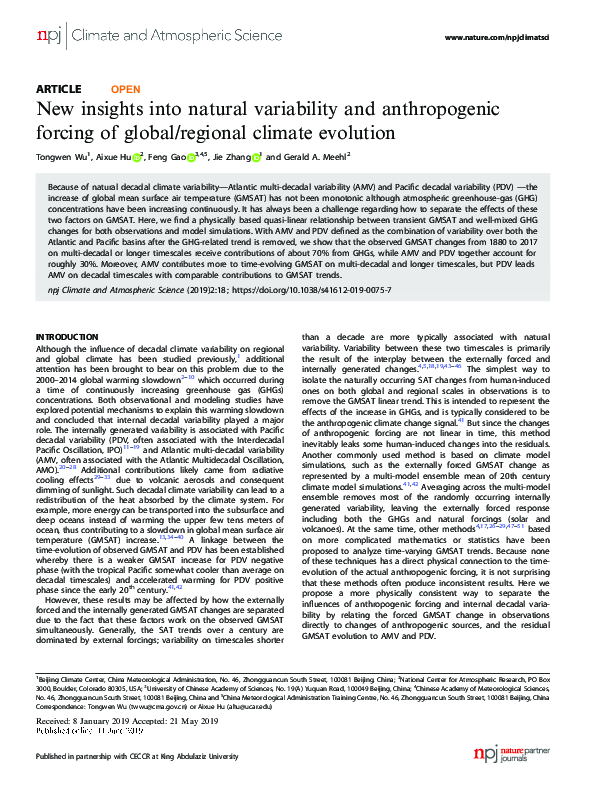(PDF) New insights into natural variability and anthropogenic forcing of global/regional climate ...