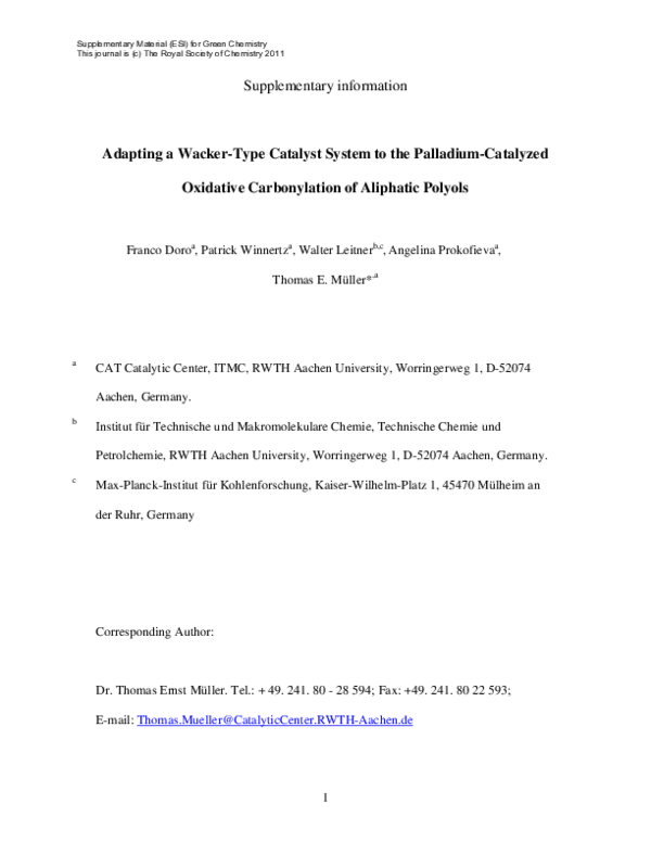 (PDF) Adapting a Wacker-type catalyst system to the palladium-catalyzed ...