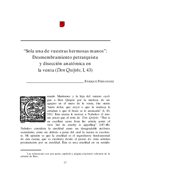 (PDF) “Sola una de vuestras hermosas manos”: Desmembramiento ...