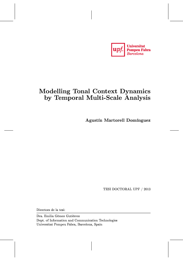 (PDF) Modelling tonal context dynamics by temporal multi-scale analysis