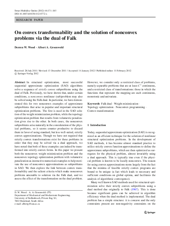 (PDF) On convex transformability and the solution of nonconvex problems ...