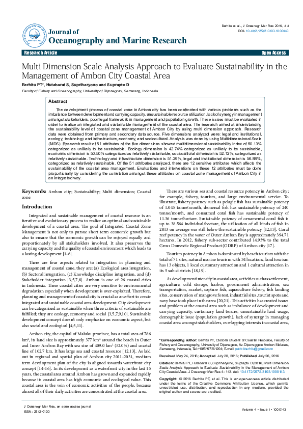 (PDF) Multi Dimension Scale Analysis Approach to Evaluate ...