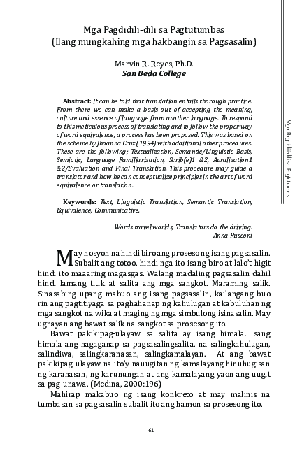 (PDF) Pagdidili-dili sa Pagtutumbas (Ilang mungkahing mga hakbangin sa ... (PDF) Pagdidili-dili sa Pagtutumbas (Ilang mungkahing mga hakbangin sa ...
