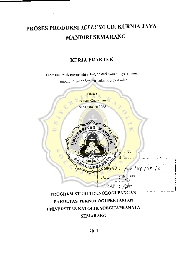 (PDF) Proses Produksi Jelly DI Ud. Kurnia Jaya Mandiri Semarang ...