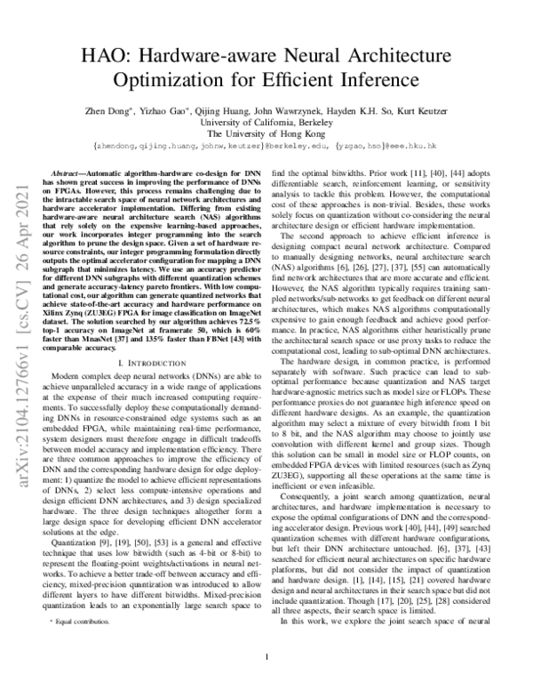 Pdf Optimizing Dnn Architecture For Fpga Efficiency