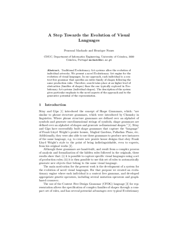 (PDF) A step towards the evolution of visual languages
