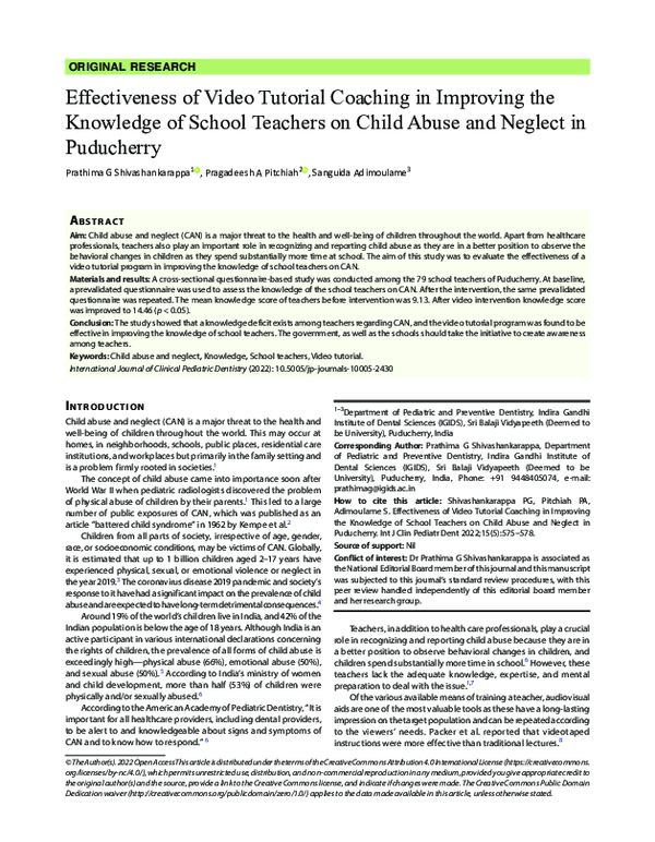 (PDF) Effectiveness of Video Tutorial Coaching in Improving the ...