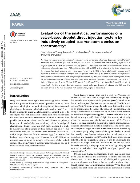 (PDF) Evaluation of the analytical performances of a valve-based ...