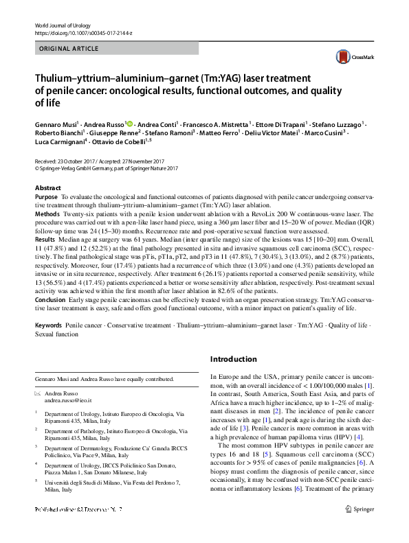 (PDF) Thulium-yttrium-aluminium-garnet (Tm:YAG) laser treatment of ...