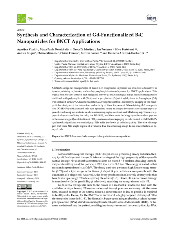 (PDF) Synthesis and Characterization of Gd-Functionalized B4C ...