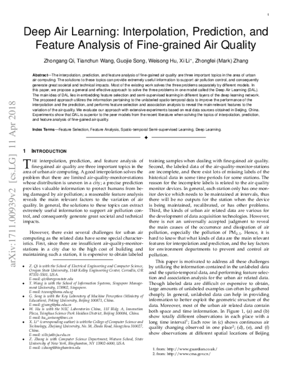 (PDF) Deep Air Learning: Interpolation, Prediction, and Feature ...