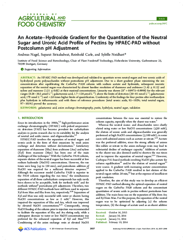 (PDF) An Acetate–Hydroxide Gradient for the Quantitation of the Neutral ...