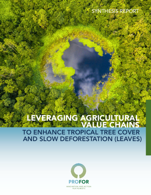 (PDF) Leveraging agricultural value chains to enhance tropical tree ...