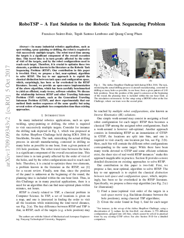 (PDF) RoboTSP – A Fast Solution to the Robotic Task Sequencing Problem