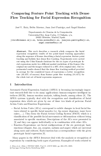 (PDF) Comparing Feature Point Tracking with Dense Flow Tracking for ...