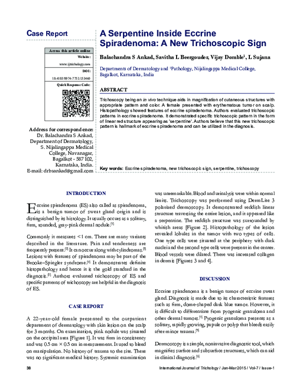 (PDF) A serpentine inside eccrine spiradenoma: a new trichoscopic sign ...