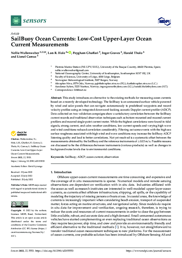 (PDF) SailBuoy Ocean Currents:Low Cost Upper Layer Ocean Current ...