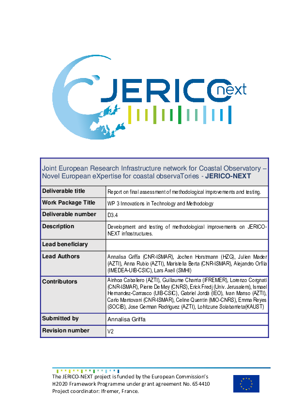 (PDF) Report on final assessment of methodological improvements and ...