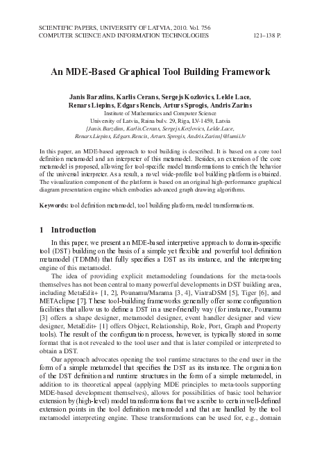 (PDF) MDE-based Graphical Tool Building Framework