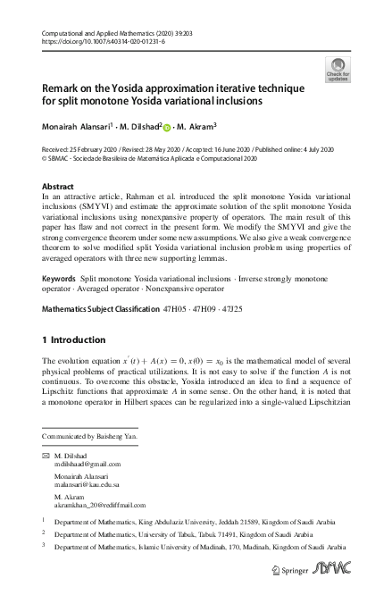 (PDF) Remark on the Yosida approximation iterative technique for split monotone Yosida ...